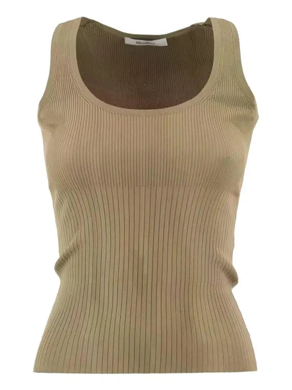 Max Mara Ribbed Tank Top - Neutrals