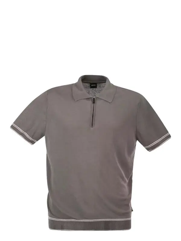 BOSS Short Sleeve Polo Shirt - Grey