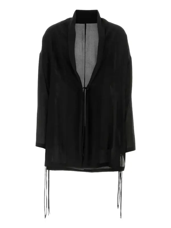 Yohji Yamamoto Silk Jacket - Black
