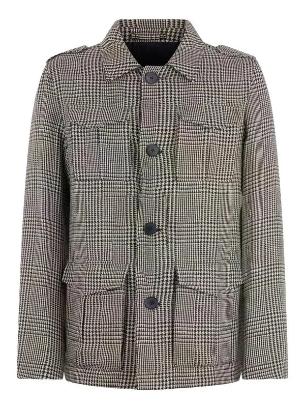 Herno Checked Pattern Jacket - Neutrals