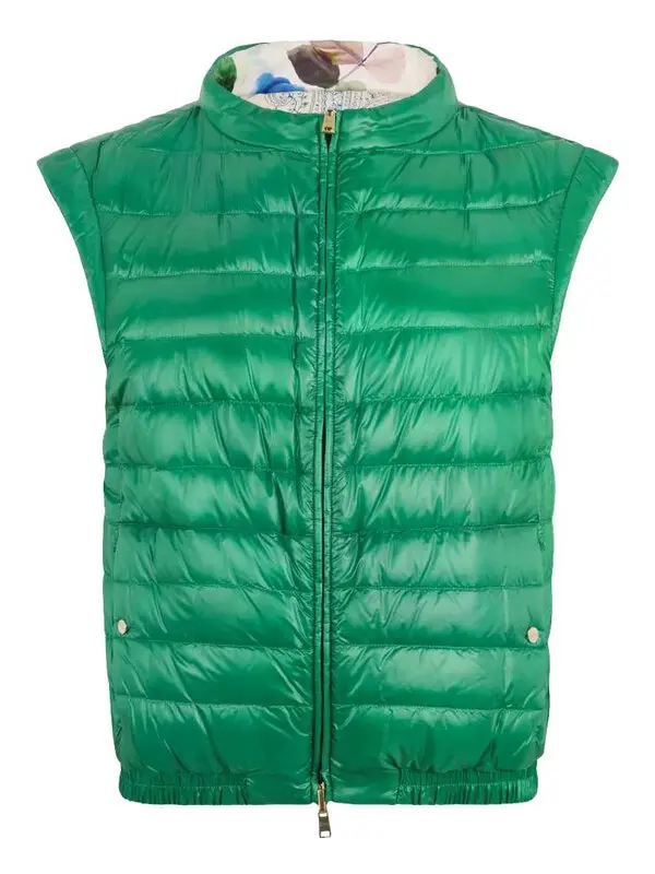 Herno Quilted Gilet - Green