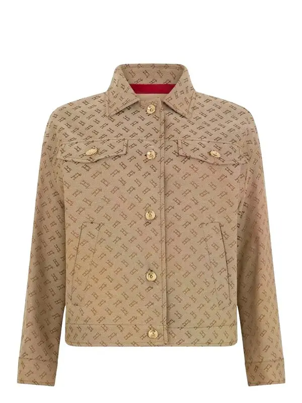 Herno Button-fastening Patterned Jacket - Neutrals