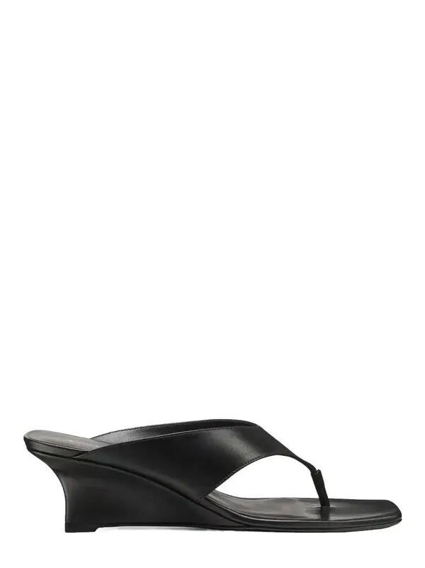STUART WEITZMAN Vinnie Wedge Sandals - Black