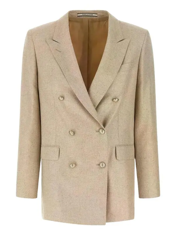 Tagliatore Jasmine Double-breasted Blazer With Peak Lapels - Neutrals