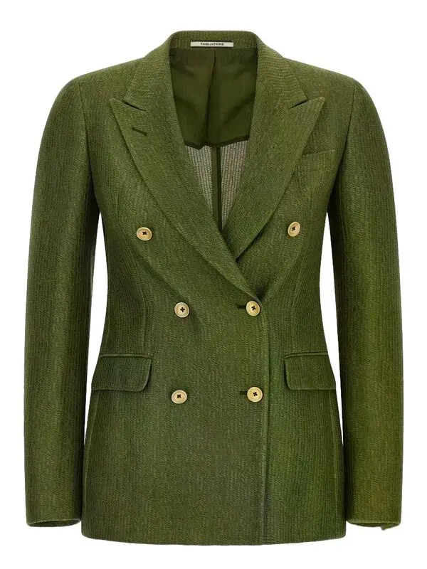 Tagliatore Parigi Double-breasted Blazer With Peak Lapels - Green