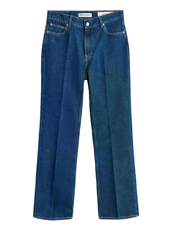 Our Legacy 70s Cut Pressed-crease Bootcut Jeans - Blue