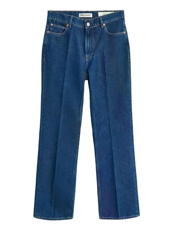 Our Legacy 70s Cut Pressed-crease Bootcut Jeans - Blue