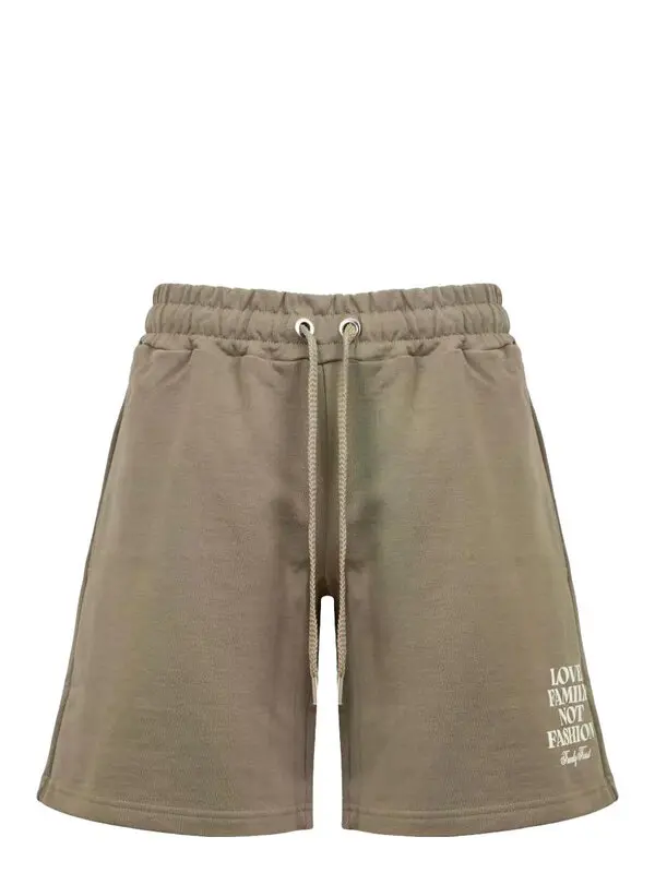 FAMILY FIRST Graphic-detail Drawstring Shorts - Green