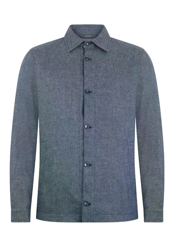 Herno Button-front Shirt Jacket - Blue