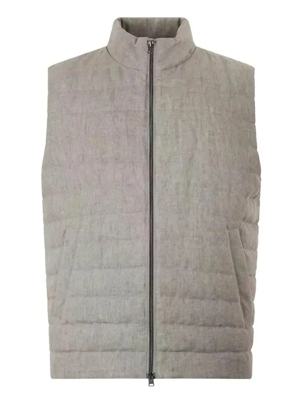 Herno Zip-up Gilet - Neutrals
