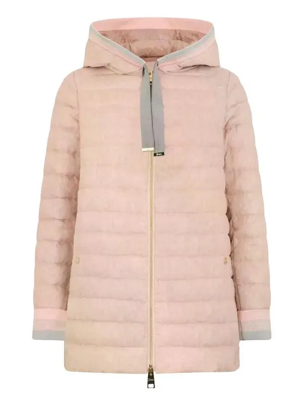 Herno Quilted Hooded Jacket - Pink