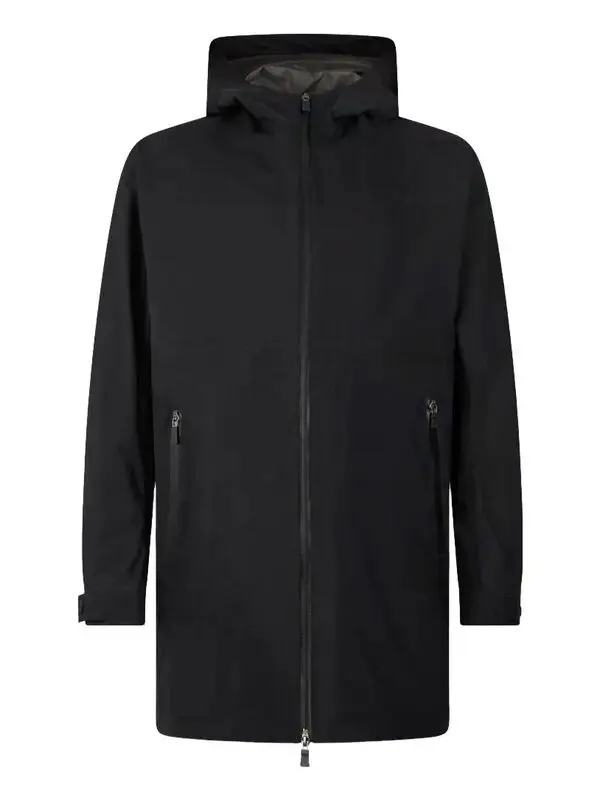 Herno Zip-up Hooded Parka - Black