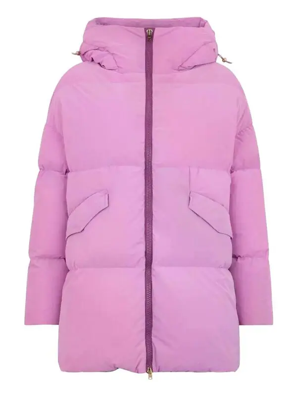 Herno Quilted Hooded Jacket - Purple