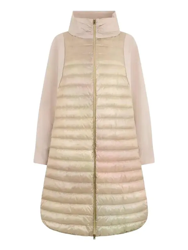 Herno Quilted Coat With Zip Fastening - Neutrals