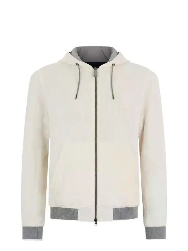 Herno Zip-up Hoodie - White