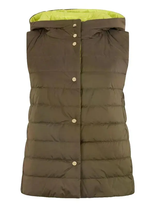 Herno Hooded Padded Gilet - Brown