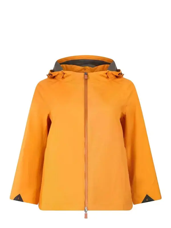 Herno Zip-up Hooded Waterproof Jacket - Orange
