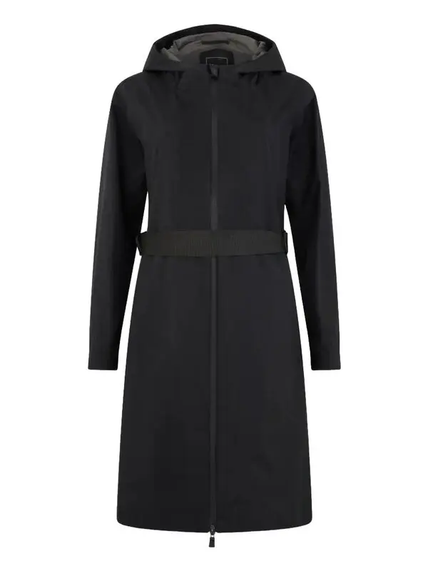 Herno Hooded Zip-up Coat - Black