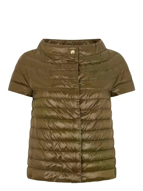 Herno Short-sleeve Puffer Jacket - Brown