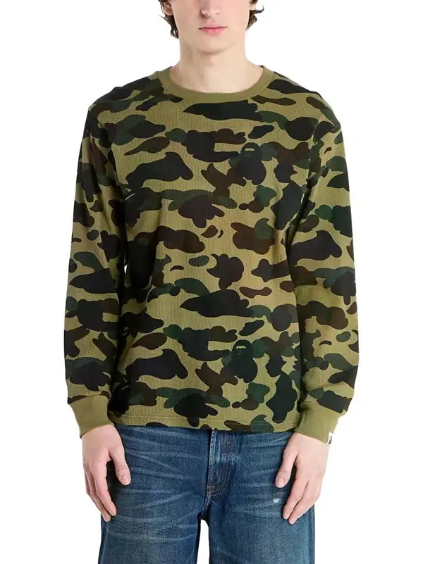 A BATHING APE Camouflage Print Sweatshirt - Green
