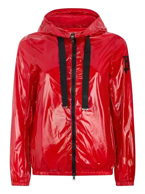 Herno Zip-up Hooded Jacket - Red