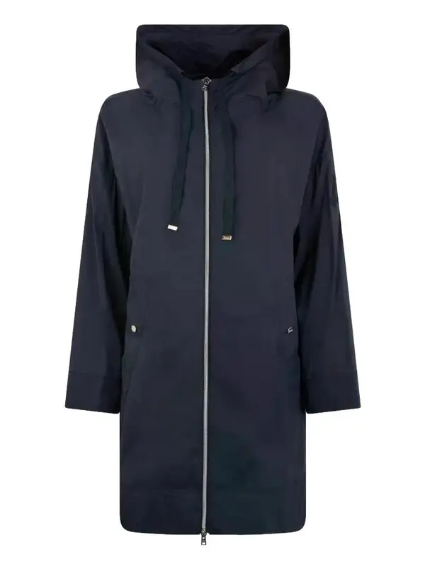 Herno Raincoat With Hood - Blue