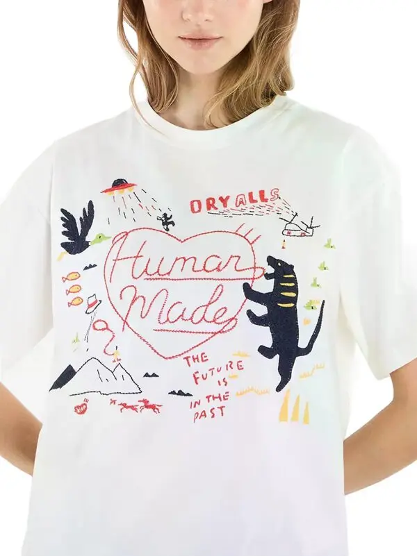 HUMAN MADE Embroidered T-shirt - White