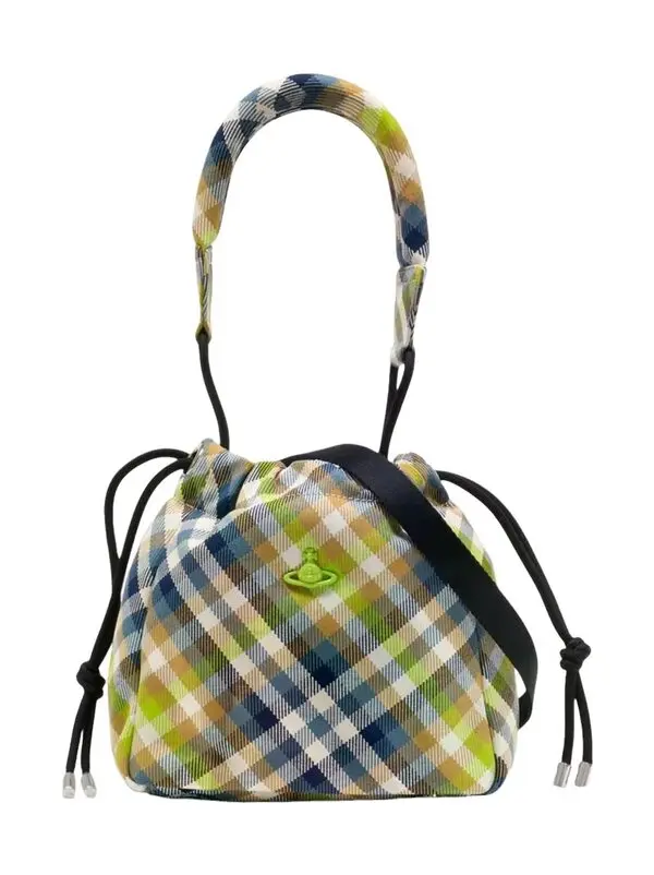 VIVIENNE WESTWOOD Tartan Bucket Bag - Green