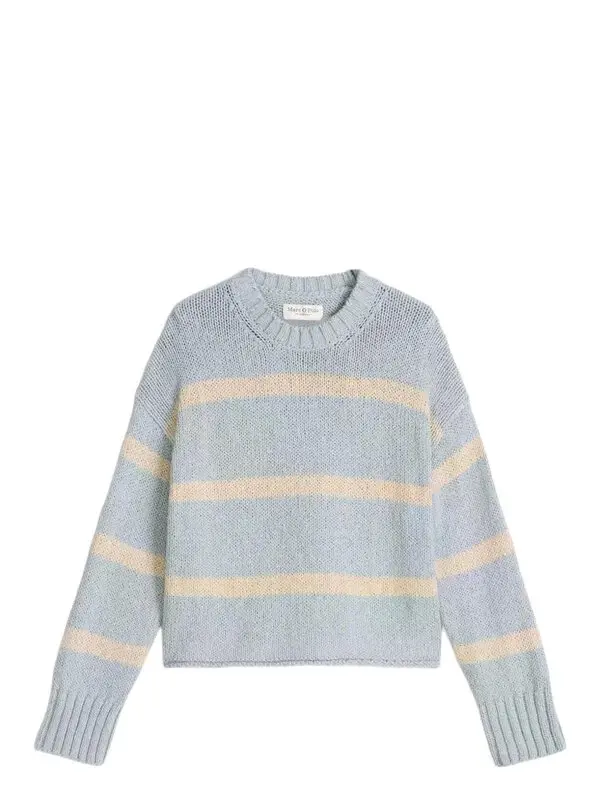 Marc O'polo Striped Long Sleeve Sweater - Blue