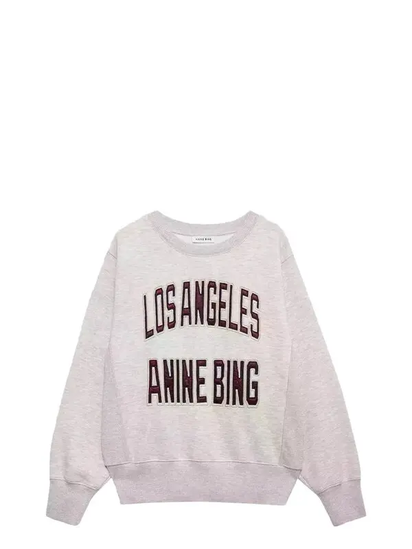 ANINE BING Los Angeles Appliqué Sweatshirt - Neutrals