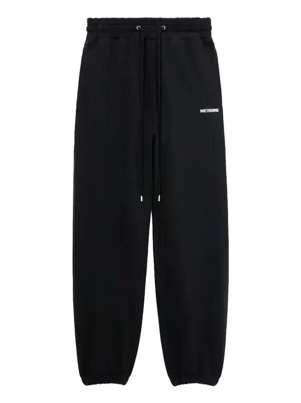 We11Done Logo Trousers - Black
