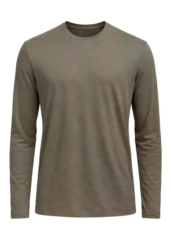 STEFAN BRANDT Crewneck Long-sleeved Linen T-shirt - Green