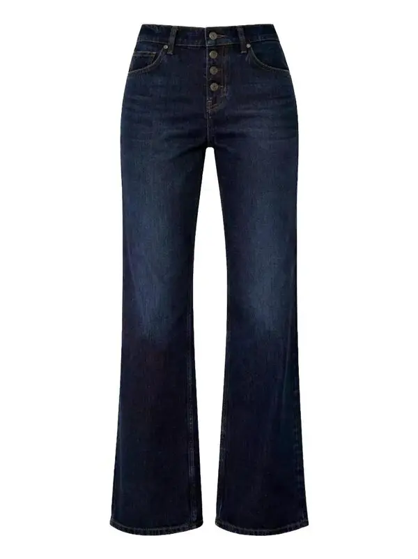 REFORMATION Button-embellished Jeans - Blue