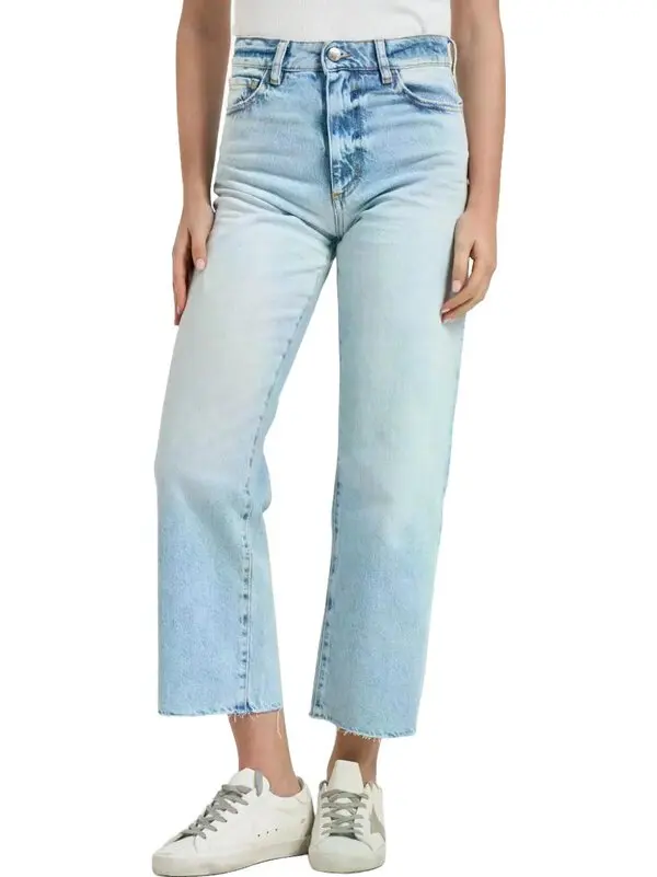 ICON DENIM LOS ANGELES Jill Frayed Hem Jeans - Blue