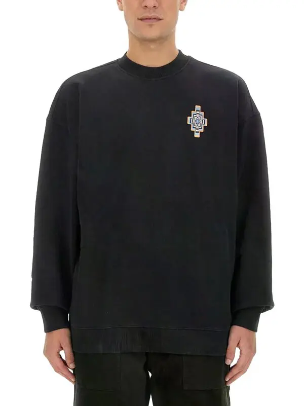 COUNTY OF MILAN Cross Patch Sweatshirt - Black