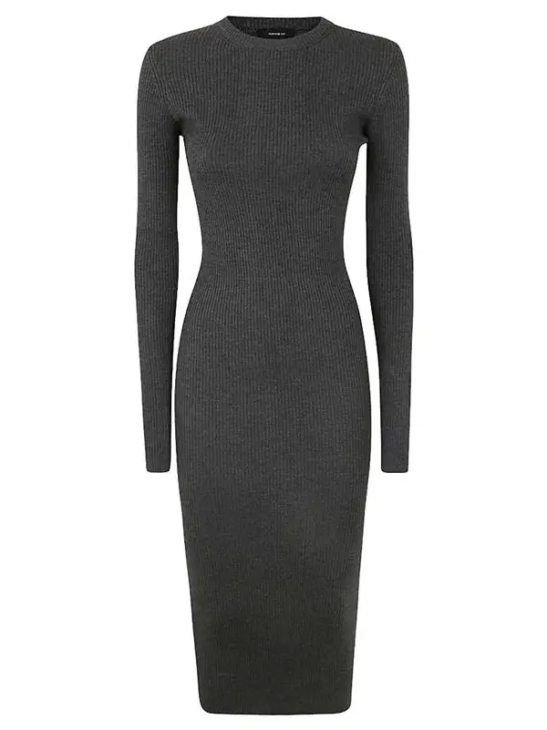Wardrobe.NYC Ribbed Knit Maxi Dress - Grey