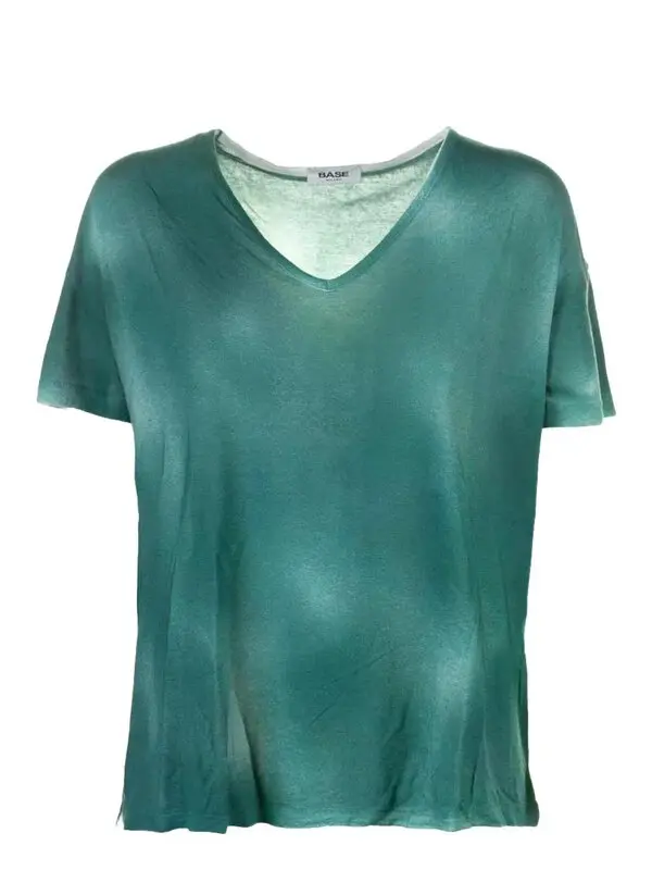 BASE MILANO V-neck T-shirt - Green