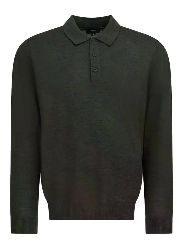 Vince Long-sleeves Polo Shirt - Green