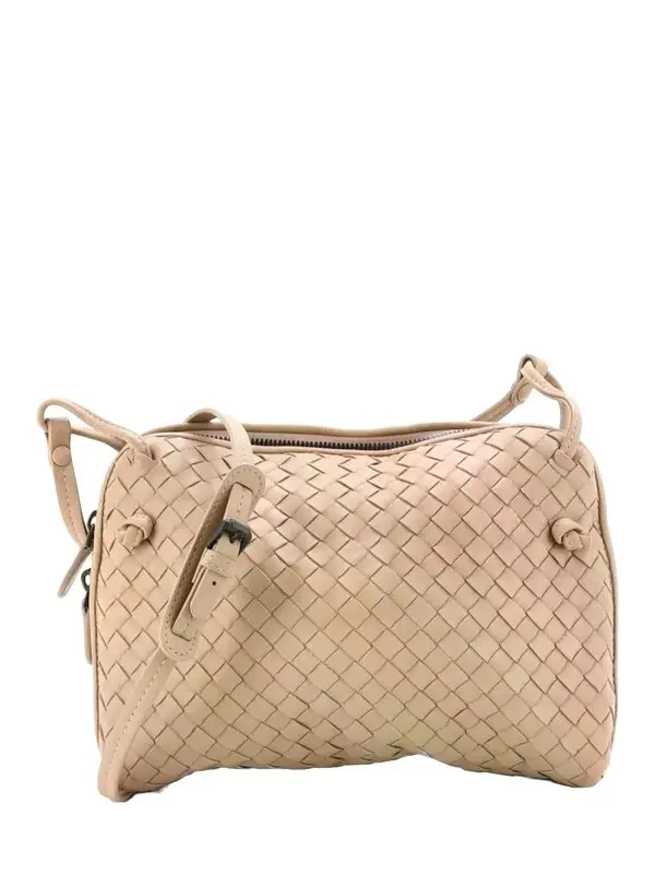Bottega Veneta Nodini Intrecciato Nappa Small Crossbody Bag - Neutrals