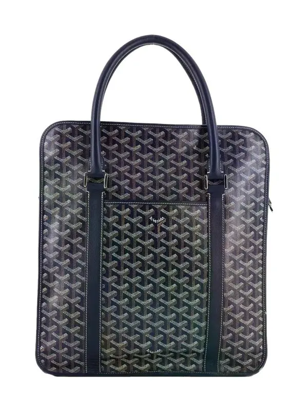 Goyard Bourgogne Coated Canvas Satchel - Blue