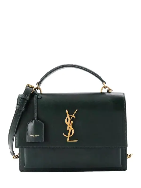 Saint Laurent Sunset Top Handle Medium Shoulder Bag - Green