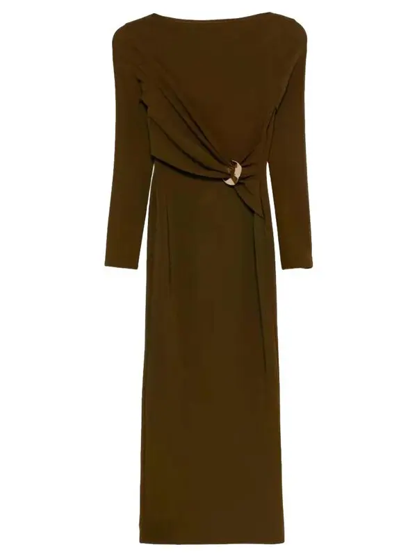 Roland Mouret Appliqué-detail Midi Dress - Brown
