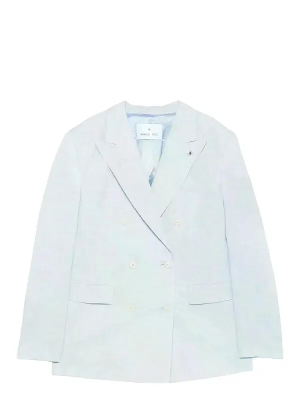 MANUEL RITZ Double-breasted Blazer - Blue