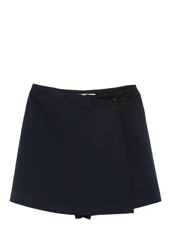 MANUEL RITZ Wrap-design Shorts - Blue