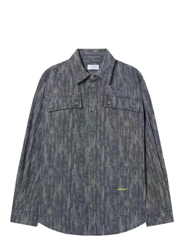 Off-White Ss_switch Off Button-up Shirt - Blue