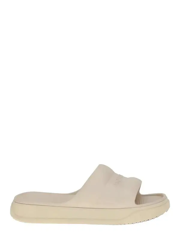 Moncler Embossed Logo Slides - Neutrals