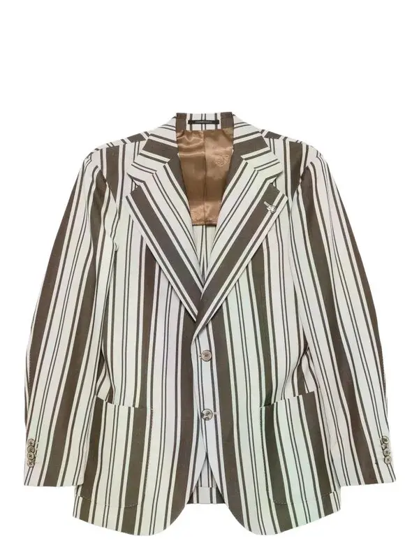 GABRIELE PASINI Striped Blazer - Brown