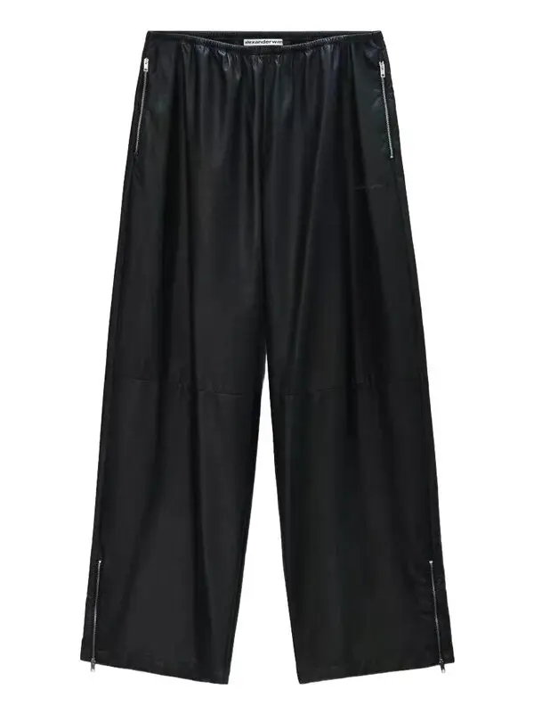 Alexander Wang Leather Zip Trousers - Black
