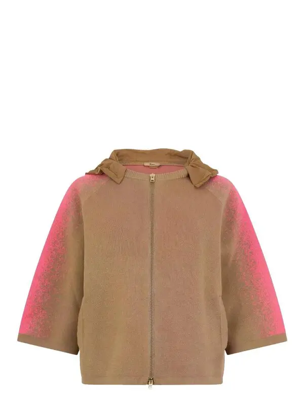 Herno Hooded Zip-fastening Cardigan - Neutrals