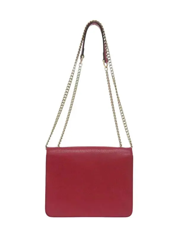Gucci Calfskin Interlocking G Crossbody Bag - Red